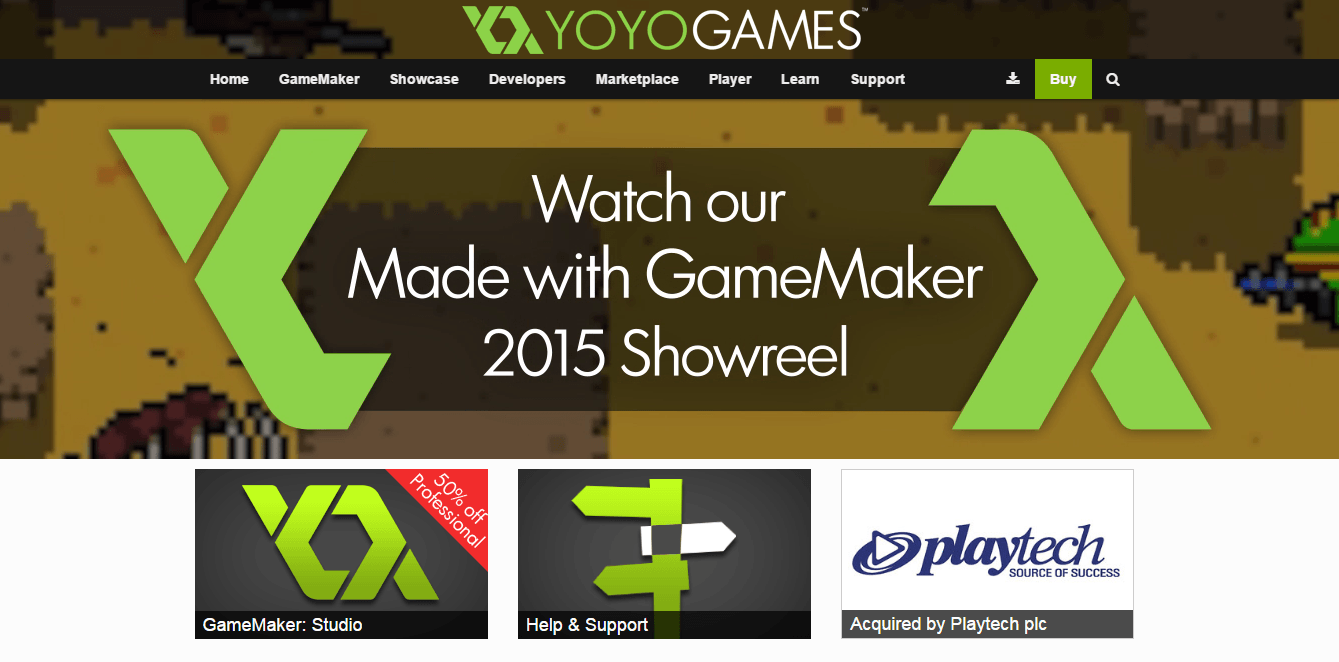 Web de yoyogames.com |Aprende Game Maker
